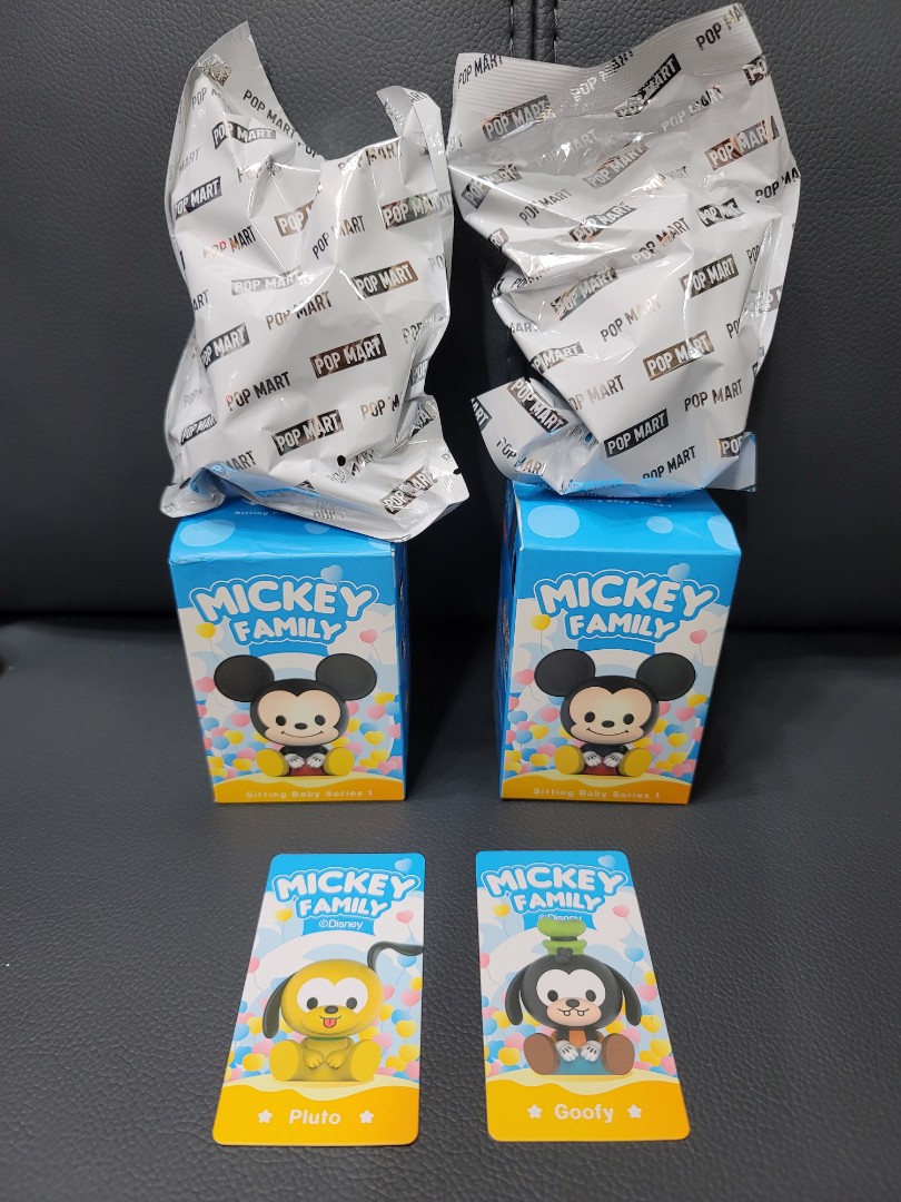 POP MART Disney 迪士尼 Mickey Family 米奇家族 Sitting Baby Series 1 盲盒 - Pluto ...