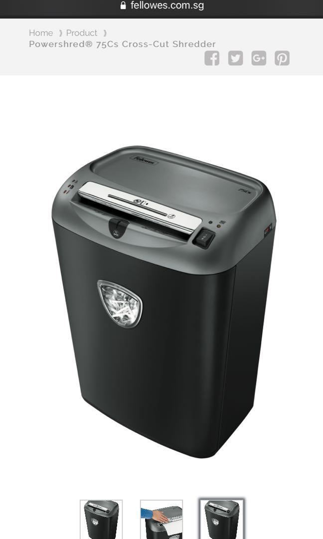 Powershred® 75Cs Cross-Cut Paper Shredder, Computers & Tech, Office ...