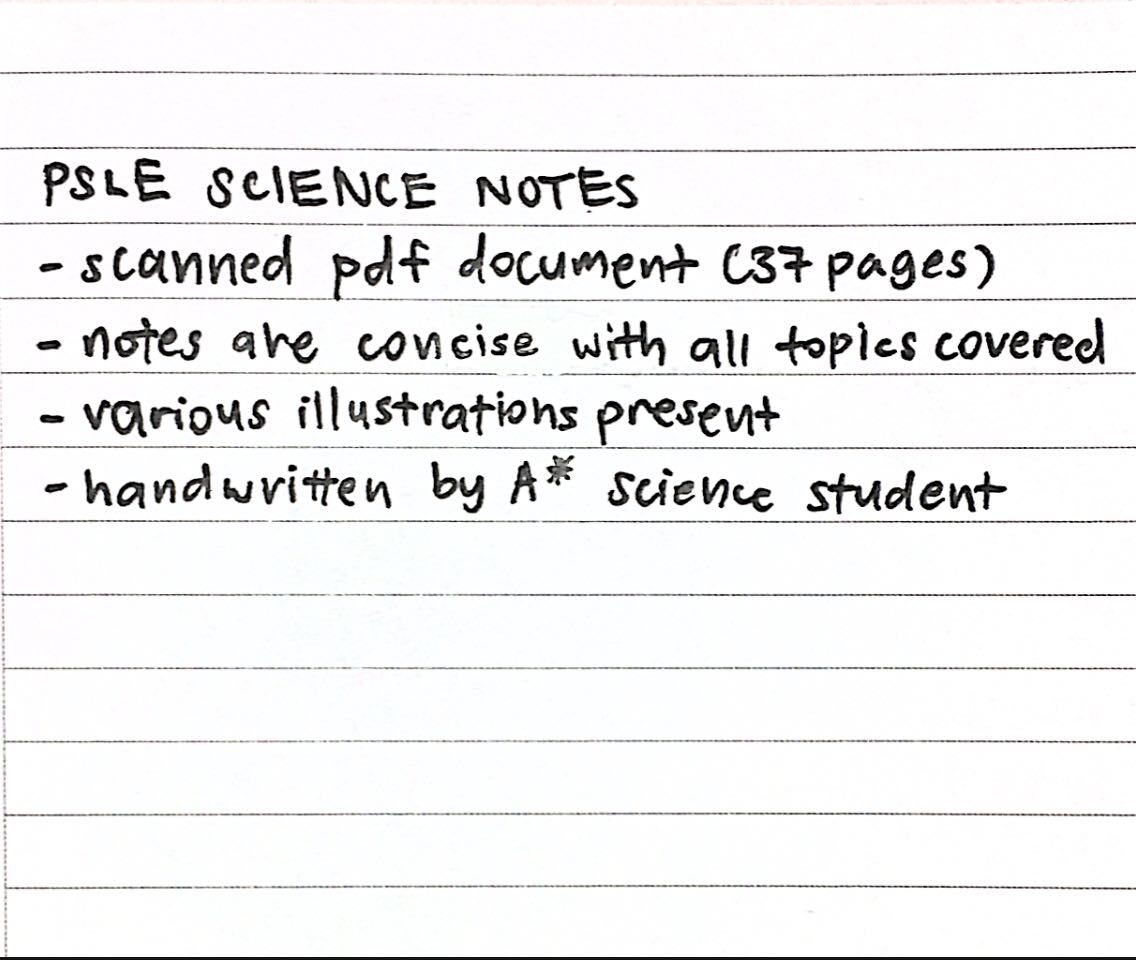 science notes for psle (all topics!), Hobbies & Toys, Books & Magazines ...
