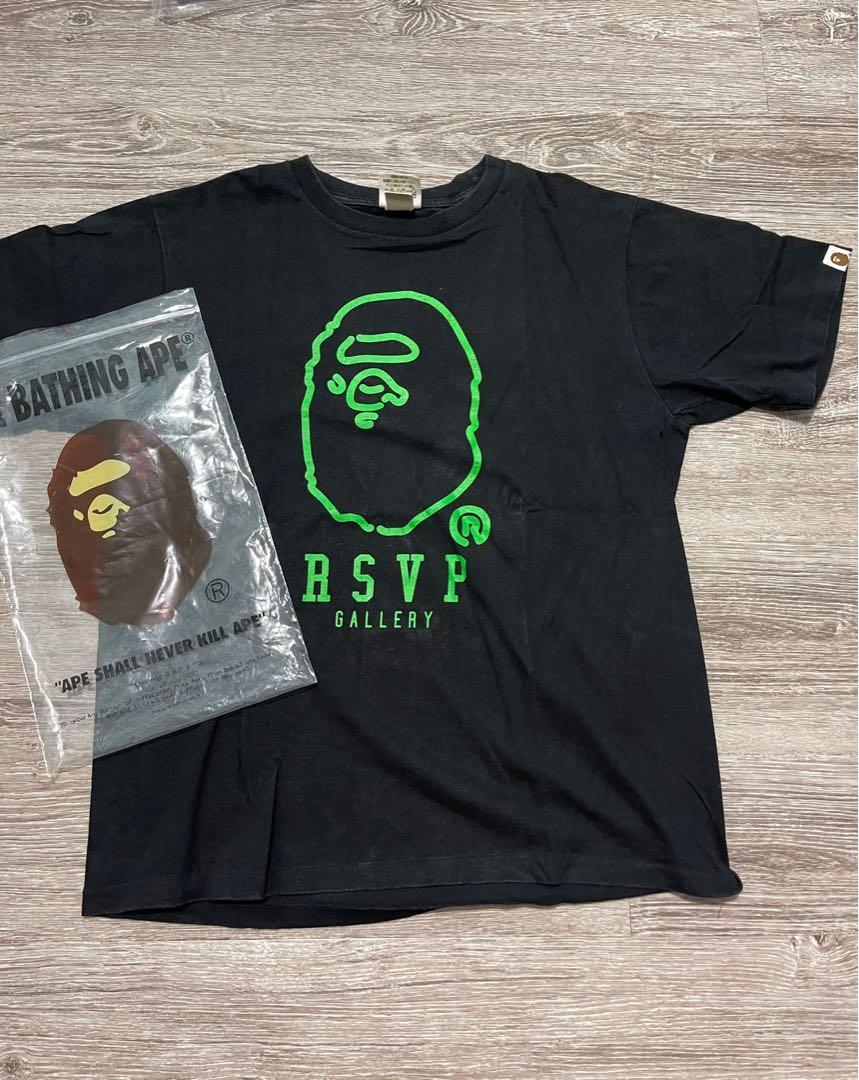 Rare Collab Bape - Bathing Ape Tee, Men's Fashion, Tops & Sets, Tshirts ...