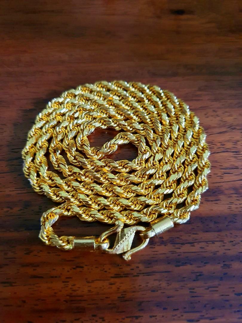 999 Solid Gold chain, Women's Fashion, Jewelry & Organisers, Necklaces ...