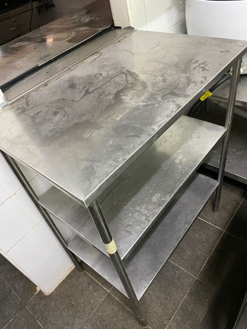 Stainless table for hawker, Furniture & Home Living, Furniture, Tables ...
