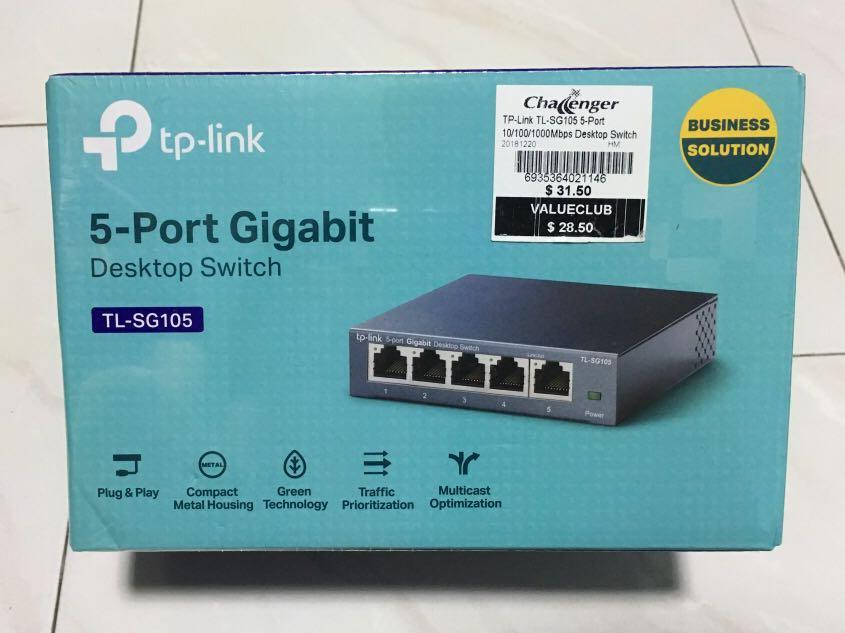 TP-Link 5-Port Gigabit Desktop Switch, Computers & Tech, Parts ...