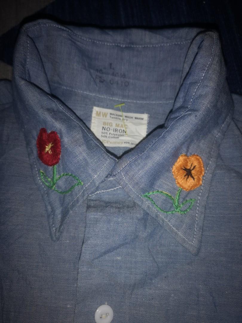 Vintage Big Mac JcPenney Chambrays / Kemeja Kepala Kain 50/50, Men's ...