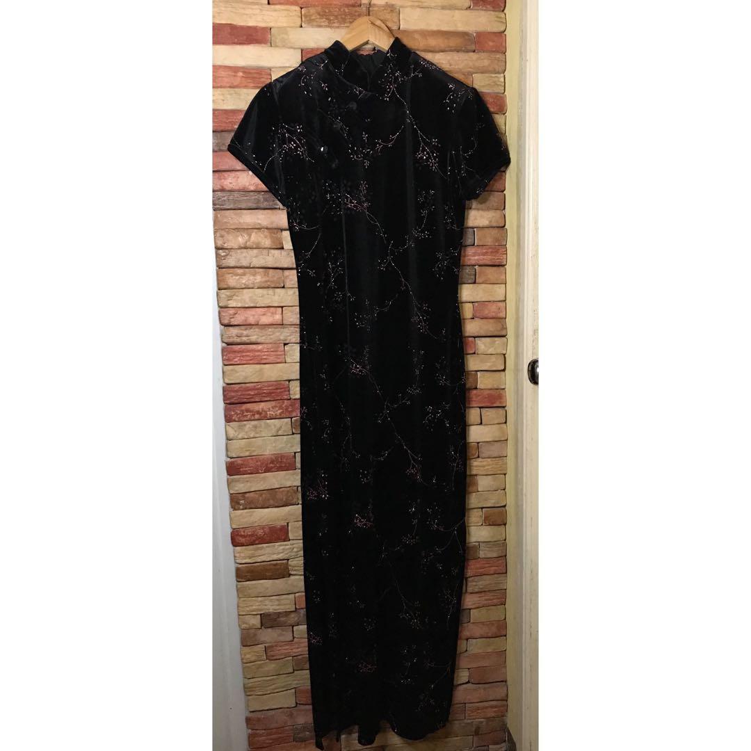 Vintage Sheri Martin New York Oriental Maxi Dress (Chinese formal gown ...