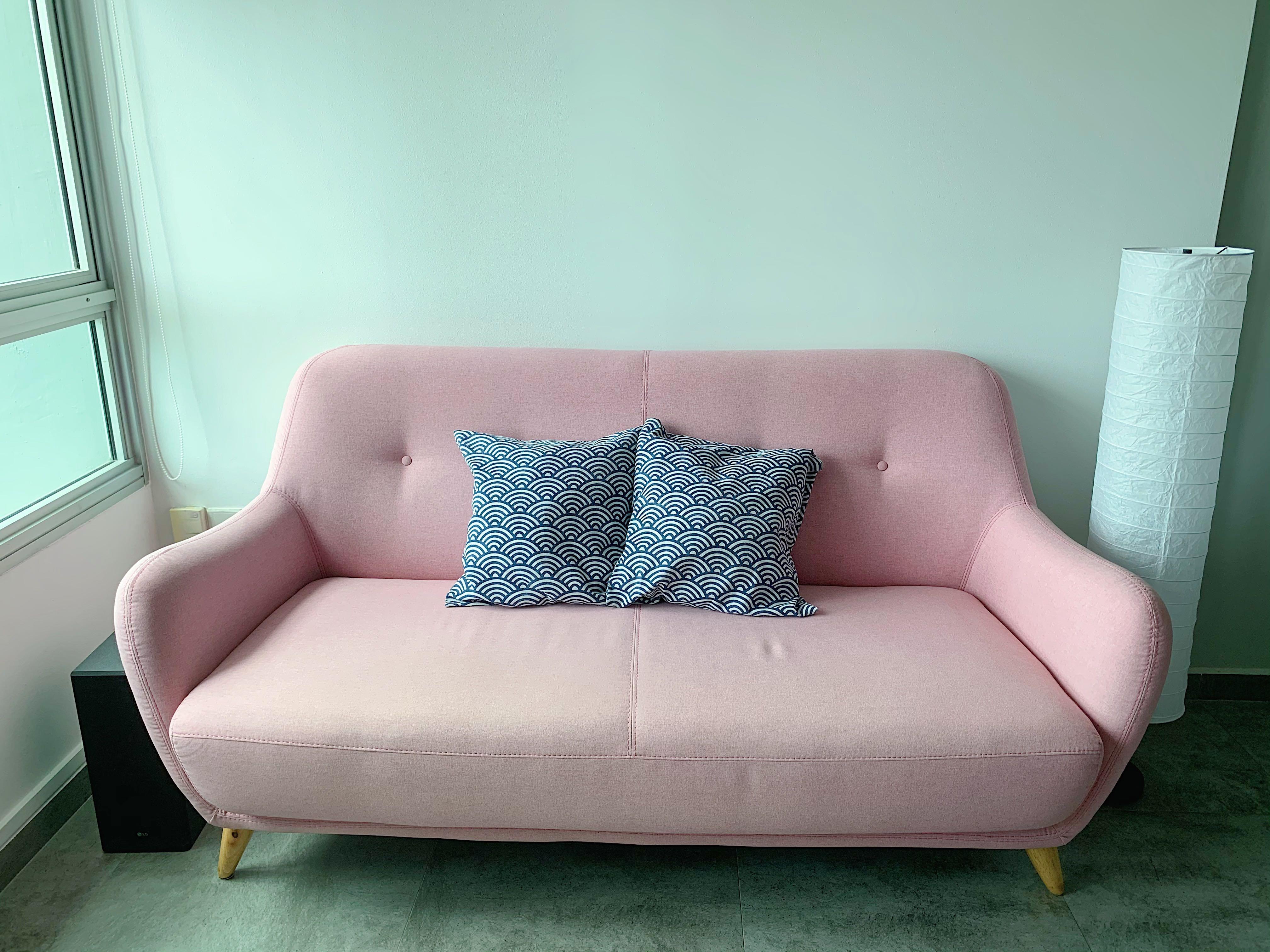 Light Pink Sofa | Baci Living Room