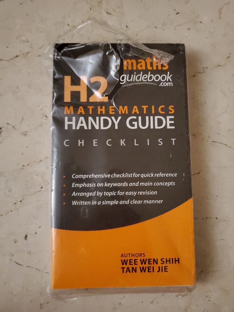 A Level H2 Maths Handy Guide Checklist, Books & Stationery, Textbooks ...