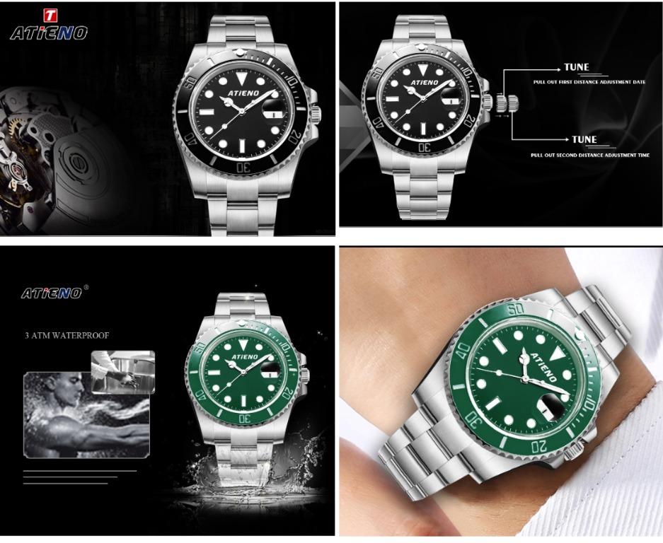 Automatic Men Solid Stainless Steel Diver Watch, Men's Fashion, Watches ...
