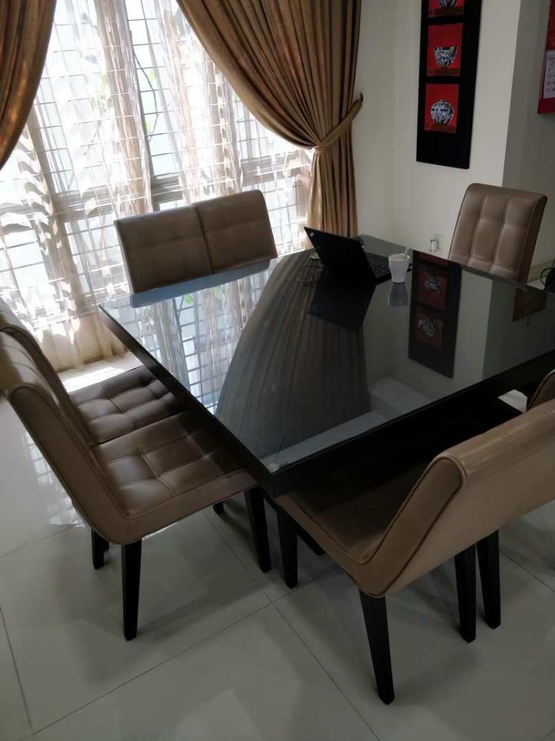 Dining table (5ft by 5ft), Furniture & Home Living, Furniture, Tables ...
