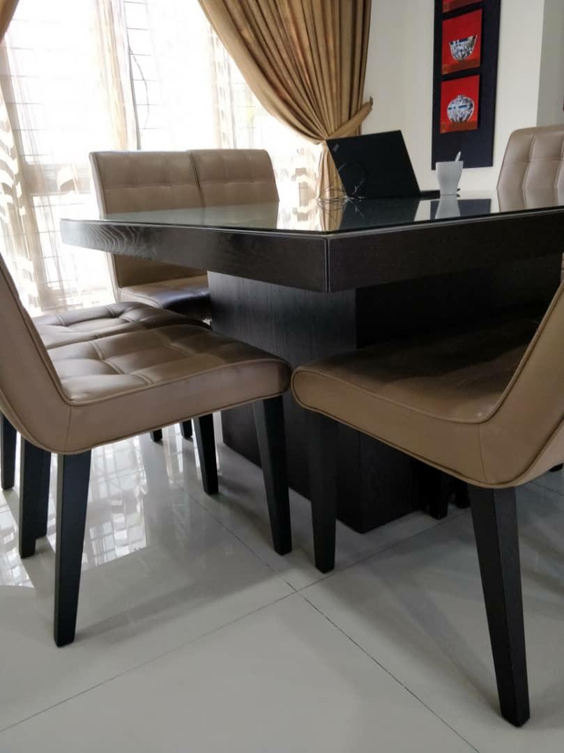 Dining table (5ft by 5ft), Furniture & Home Living, Furniture, Tables ...