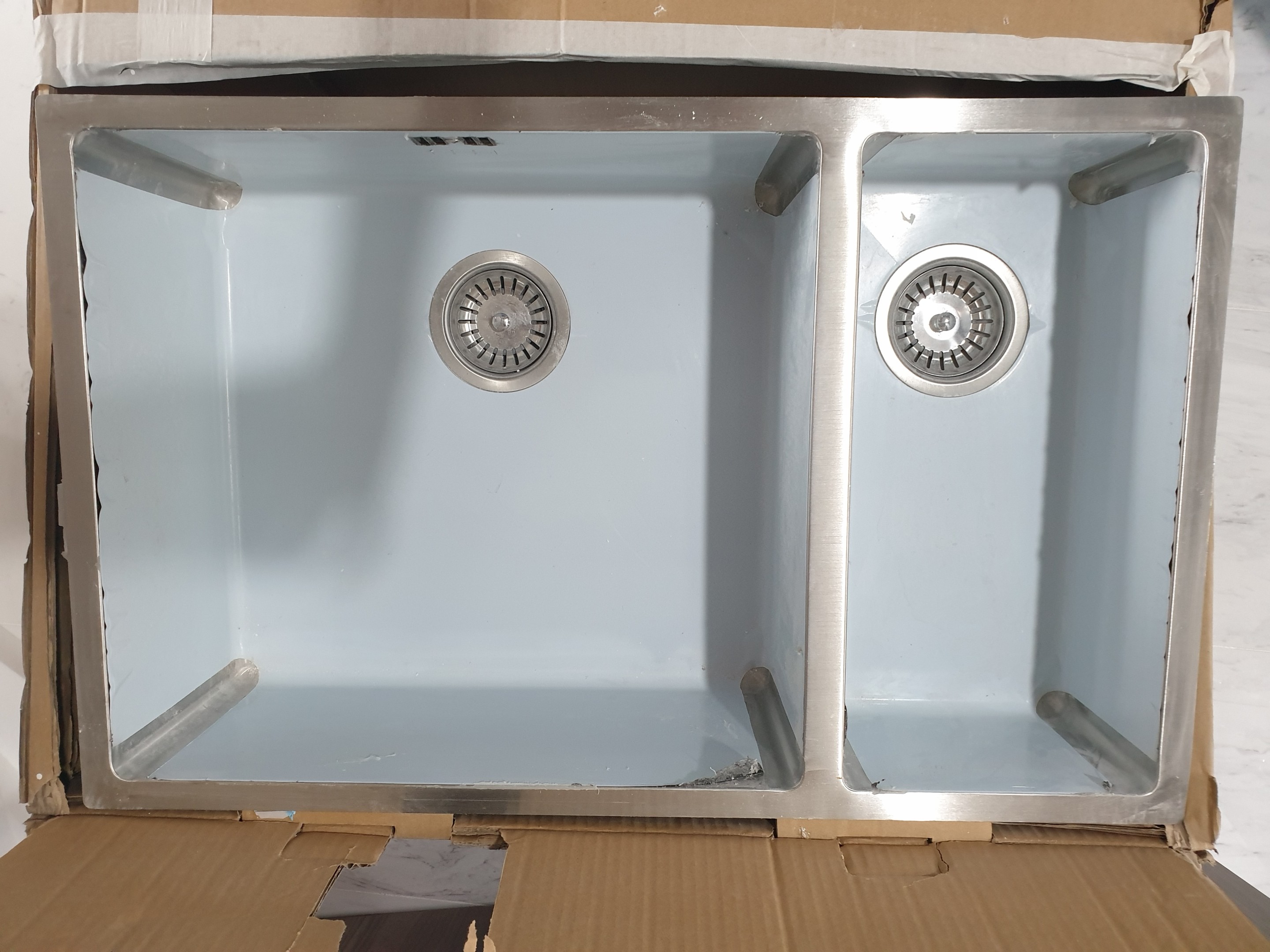 Franke Double Sink, Furniture & Home Living, Bathroom & Kitchen ...