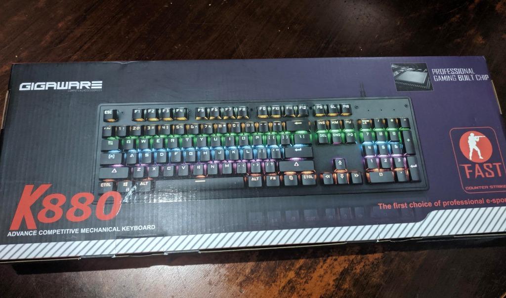 Gigaware K880 Full Size Blue Switch Gaming Mechanical Keyboard, Computers & Tech, Parts ...