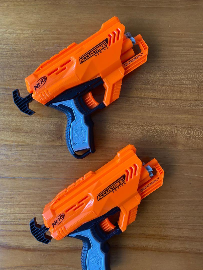 NERF Elite N-Strike Elite Stryfe + Accustrike Quadrant x 2, Hobbies ...