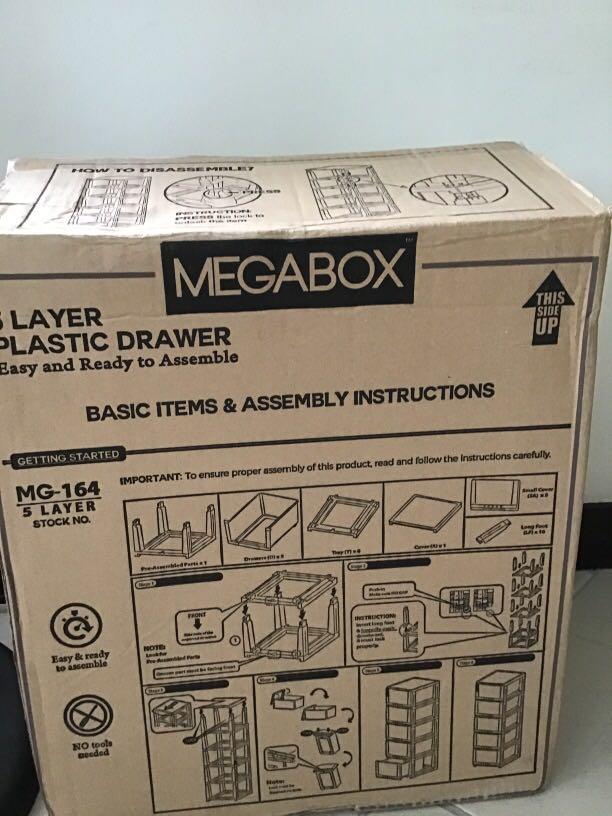 4-5 Layers MegaBox Slim Drawers, Furniture & Home Living, Furniture ...