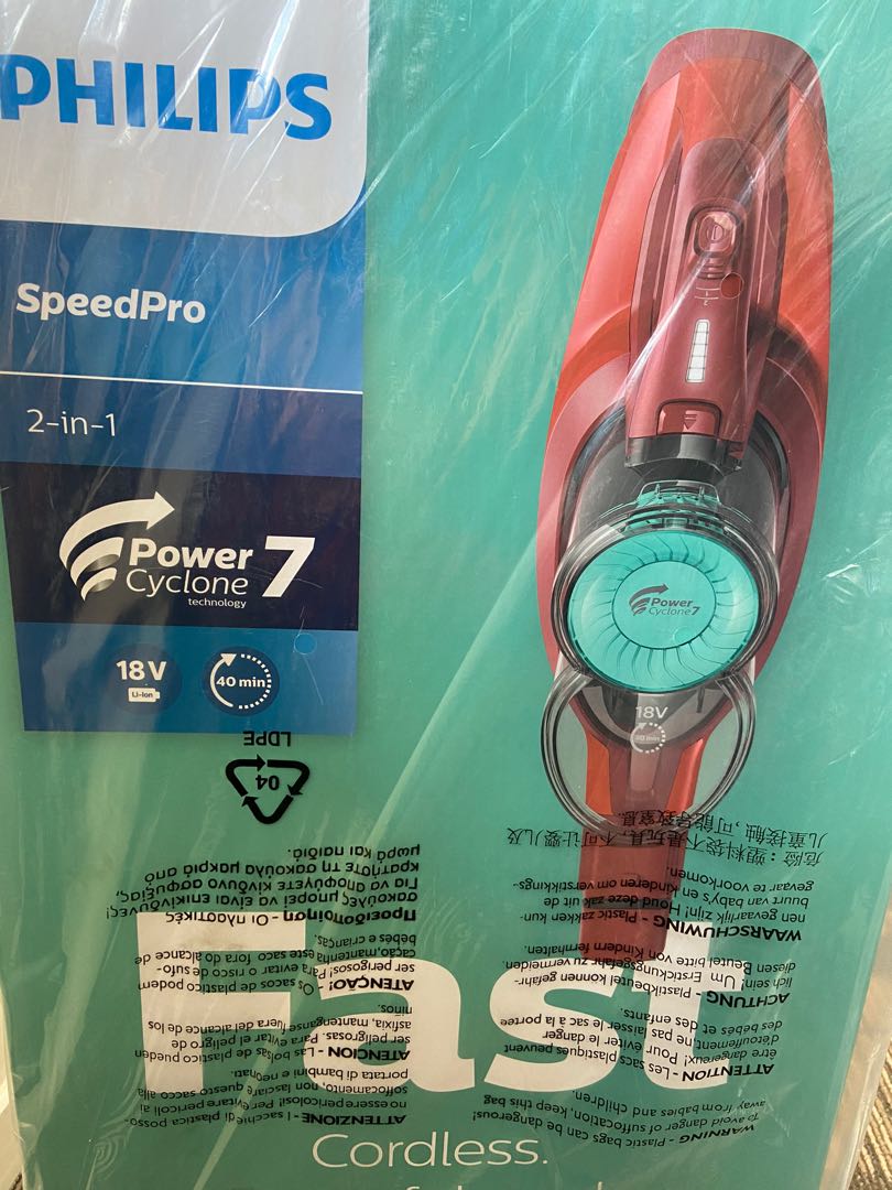 Philips speedpro 2in1 cordless vacuum, TV & Home Appliances, Vacuum ...