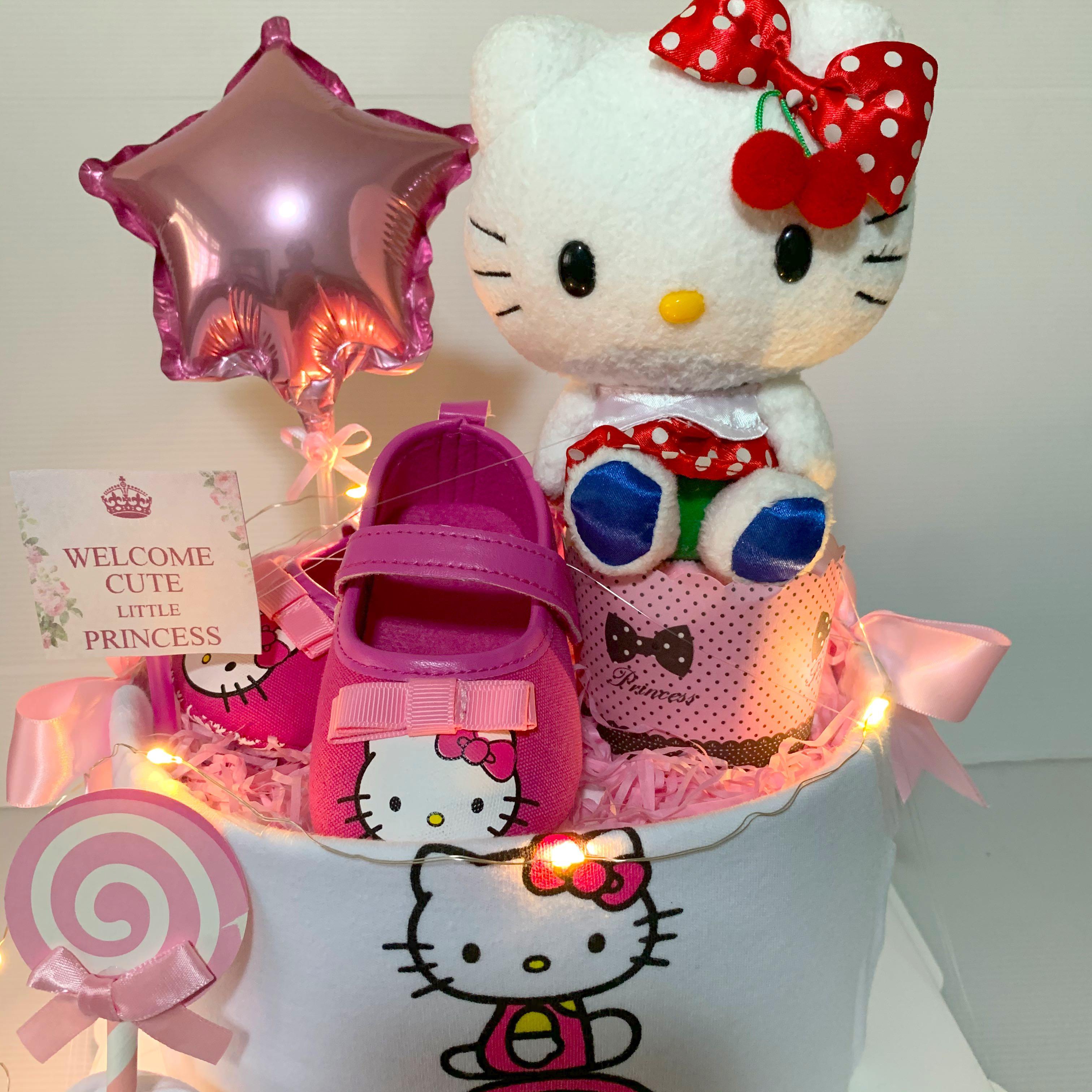 Hello Kitty Diaper Cake, Babies & Kids, Babies & Kids Fashion on Carousell