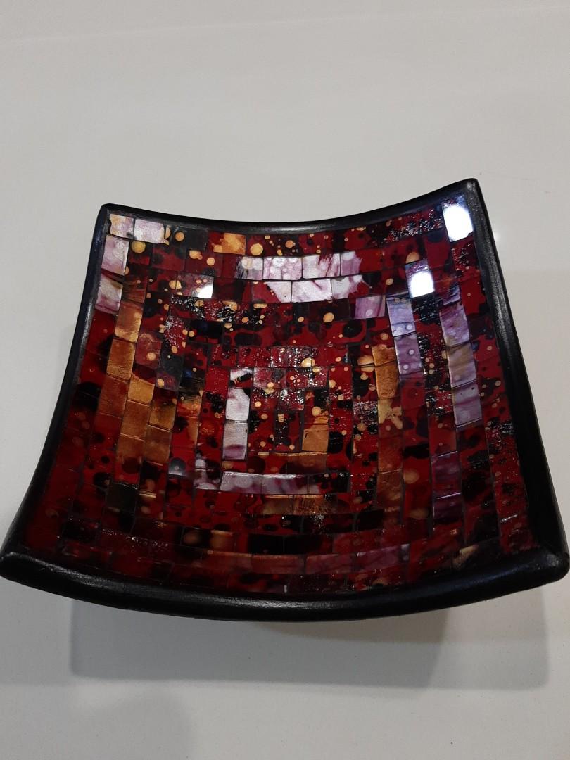 Stained glass display plate, Furniture & Home Living, Home Decor, Vases ...