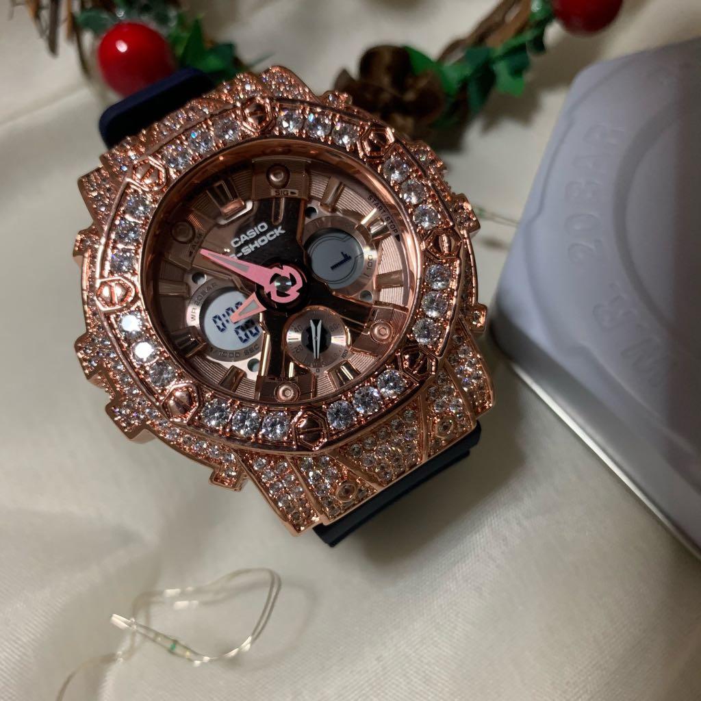 Swarovski Rose Gold mini Gshock, Mobile Phones & Gadgets, Wearables ...