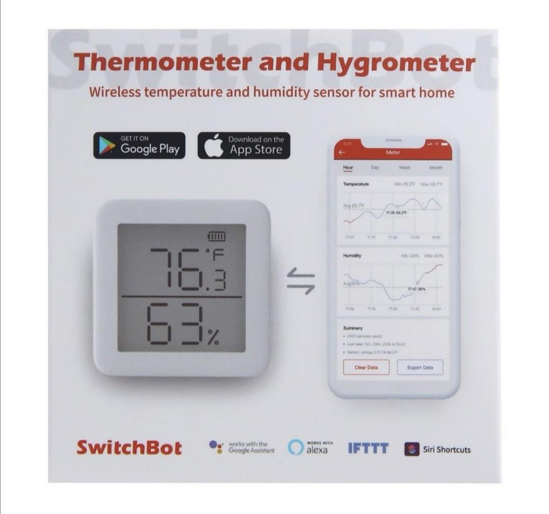 Switchbot Thermometer and Hygrometer, Health & Nutrition, Thermometers ...