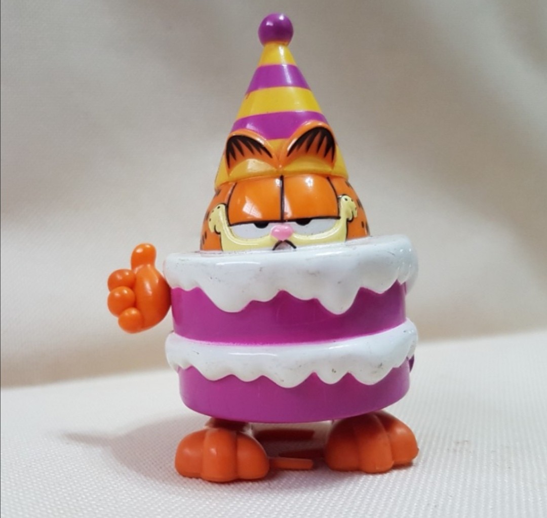 Vintage 1990s Playmates Wind-Up Toy: Grumpy Party Pooper Garfield ...