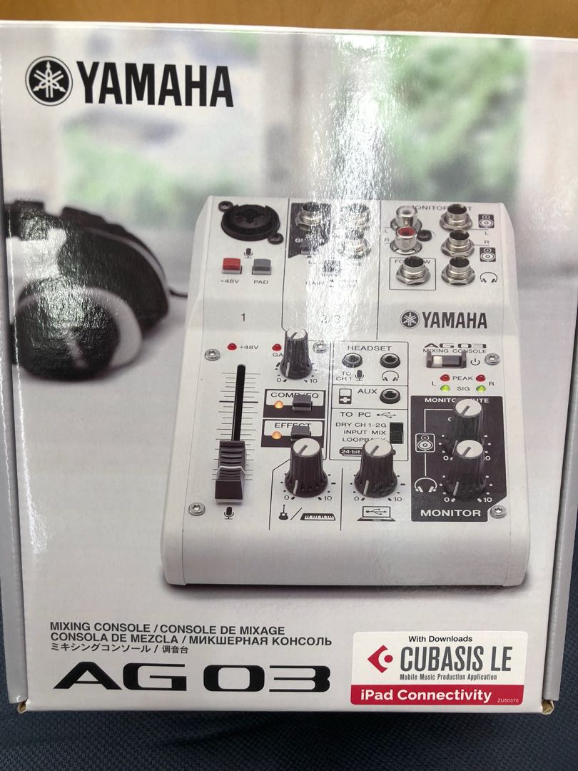 Yamaha AG03 - 3 Channel Mixer & USB Audio Interface, Hobbies & Toys, Music & Media, Musical ...