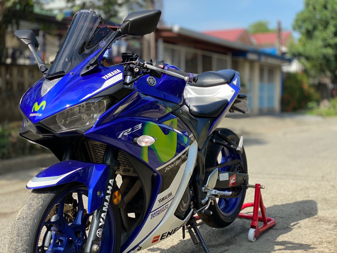 Yamaha R3 Movistar ed., Motorbikes, Motorbikes for Sale on Carousell