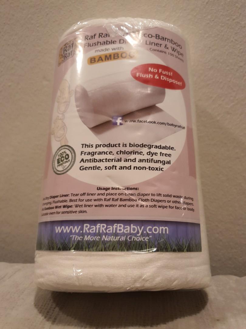 Bamboo Flushable Diaper Liner, Babies & Kids, Bathing & Changing ...
