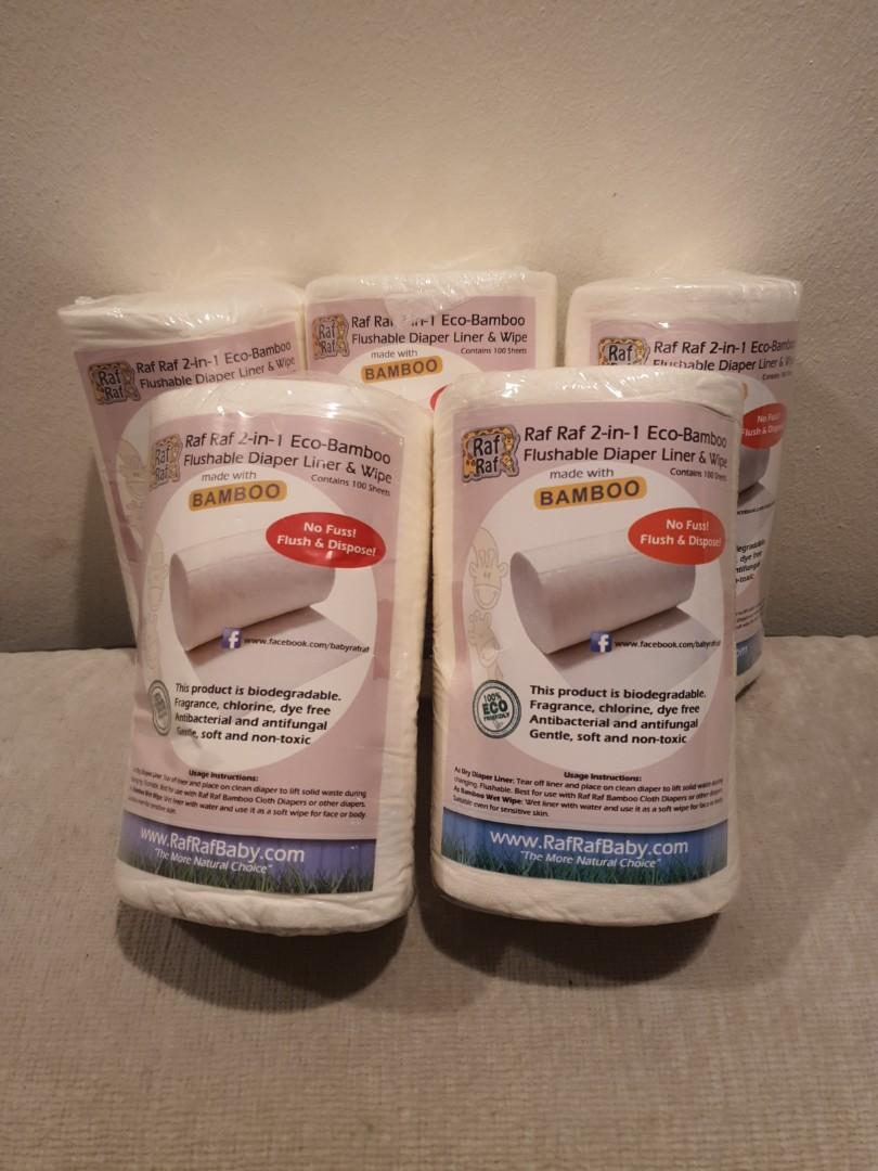 Bamboo Flushable Diaper Liner, Babies & Kids, Bathing & Changing ...