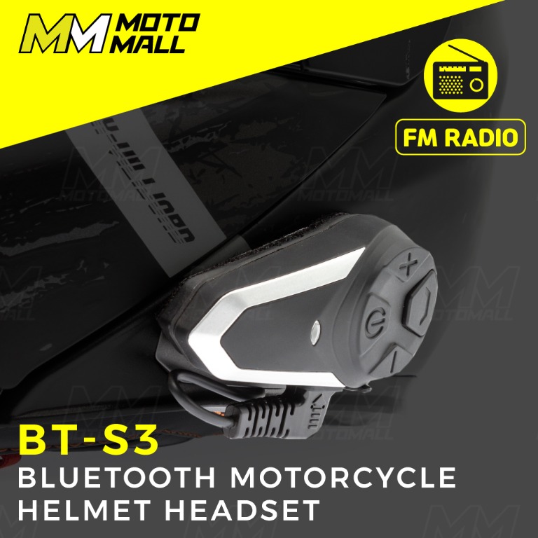 BT-S3 Bluetooth Motorcycle Helmet Headset, Motorcycles, Motorcycle ...