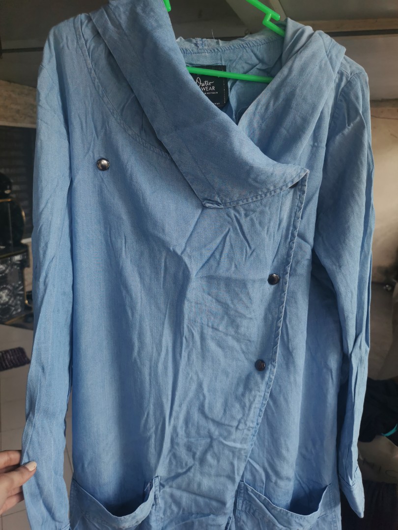 Comfy Denim wrap around jacket, Women's Fashion, Coats, Jackets and ...