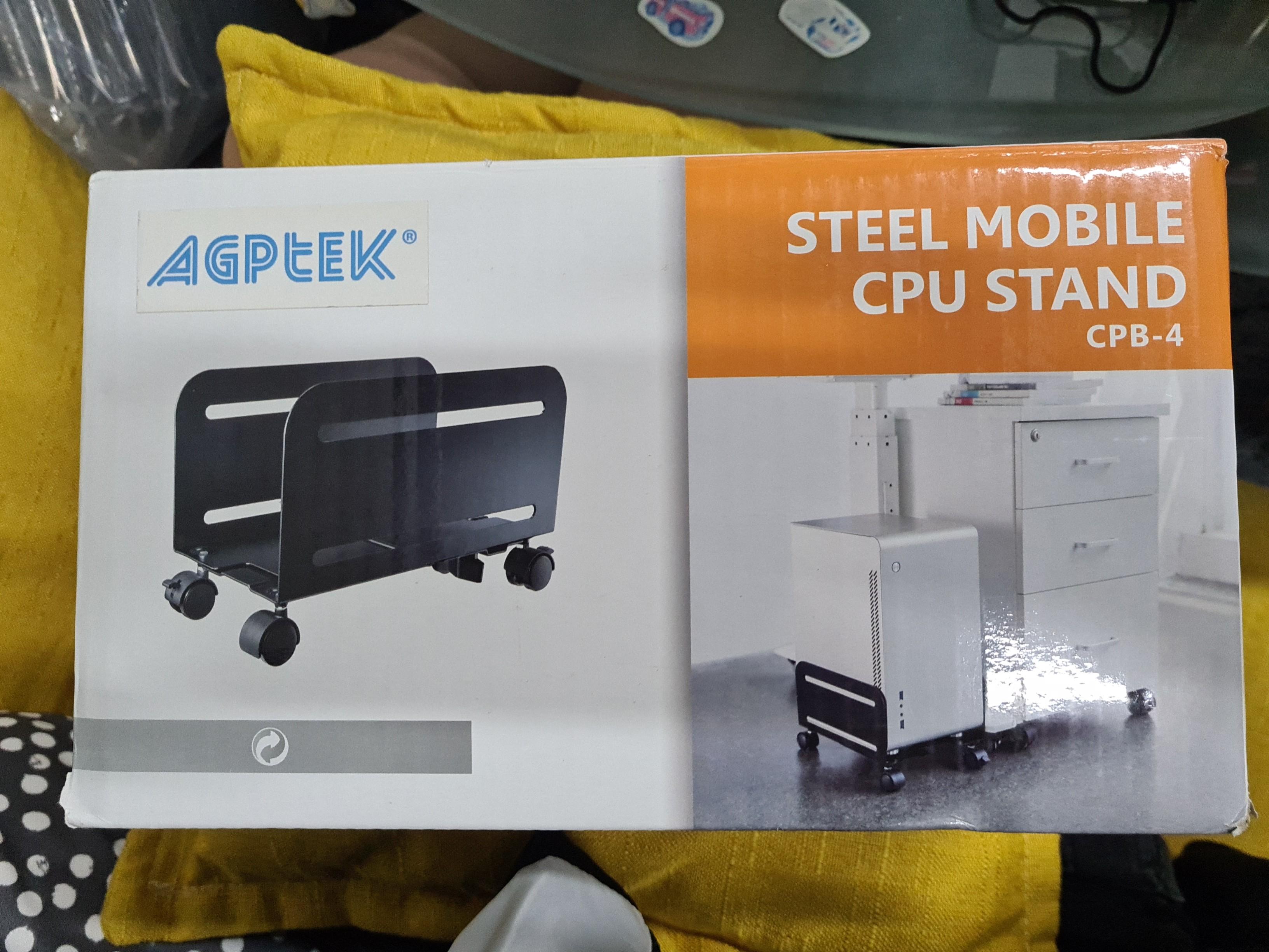 CPU Stand, Mobile Computer Tower Holder with 2 Locking Wheels and 2 ...