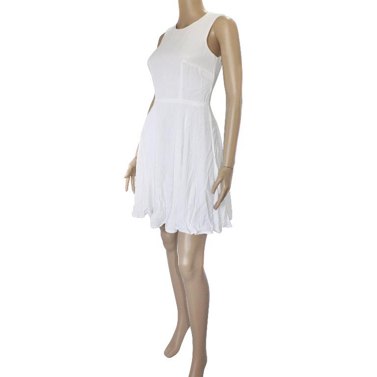 French Connection White A-Line Dress, Women's Fashion, Dresses & Sets ...