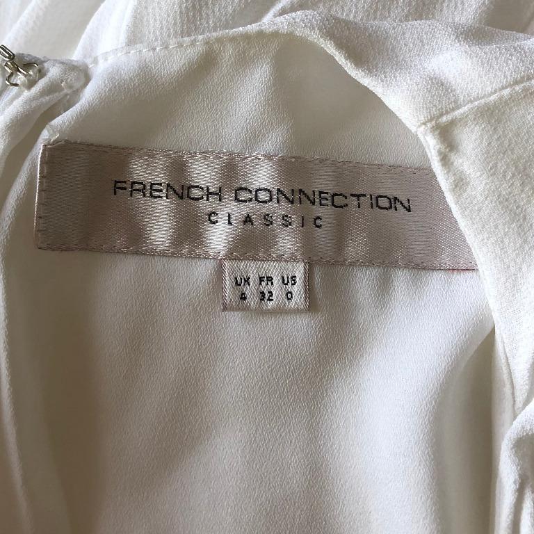French Connection White A-Line Dress, Women's Fashion, Dresses & Sets ...
