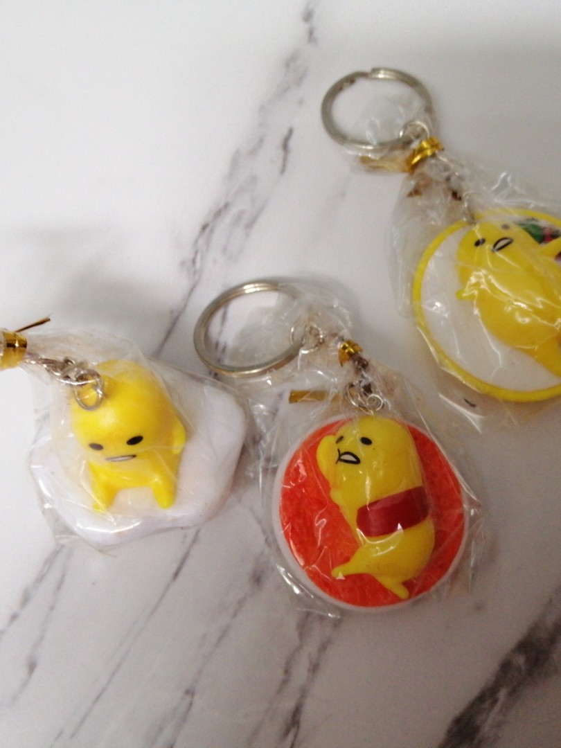 Gudetama Keychain, Hobbies & Toys, Toys & Games on Carousell