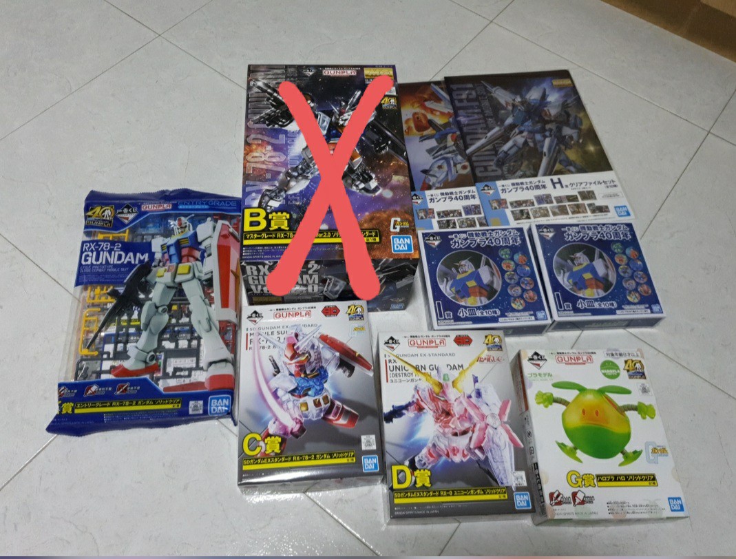 Gundam Gunpla 40th Anniversary Prizes, Hobbies & Toys, Toys & Games on ...