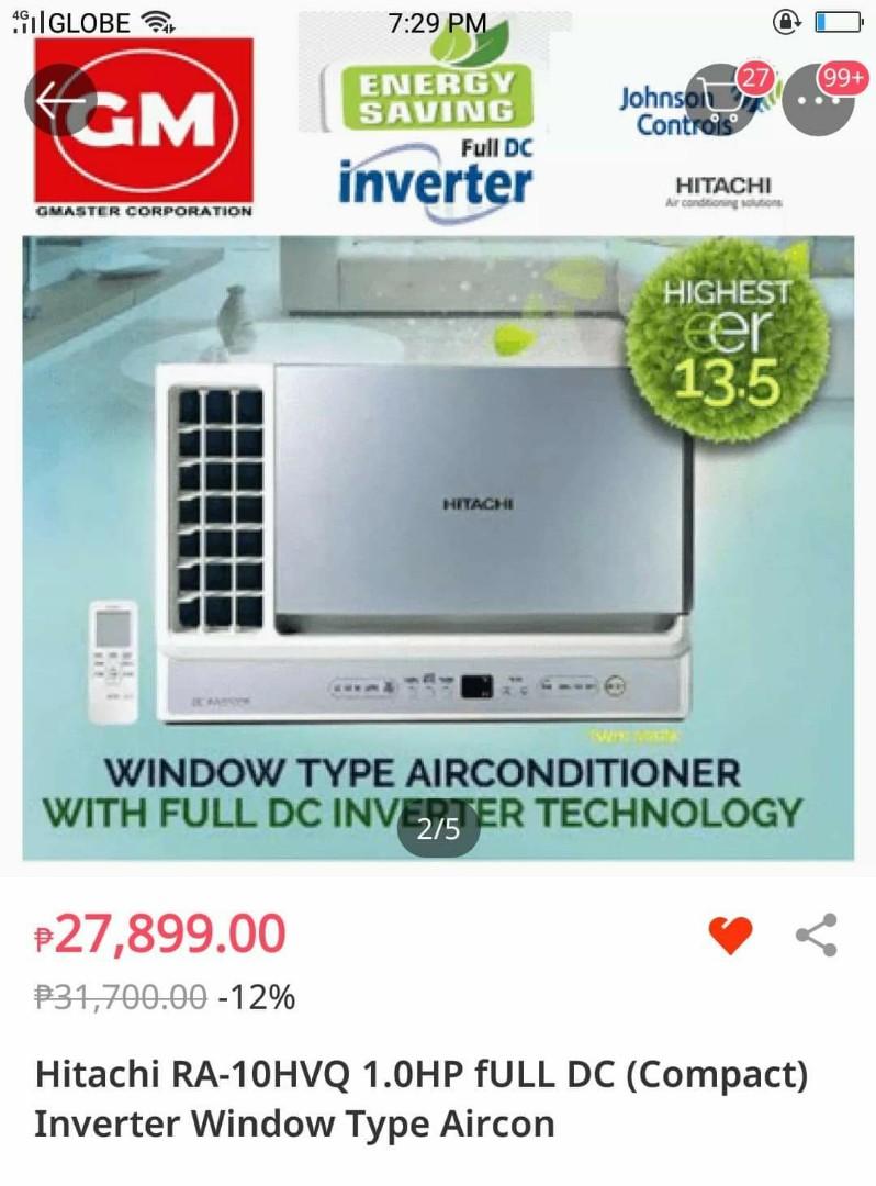 Hitachi Inverter (air conditioner) RA-10HVQ - Full DC Inverter ...