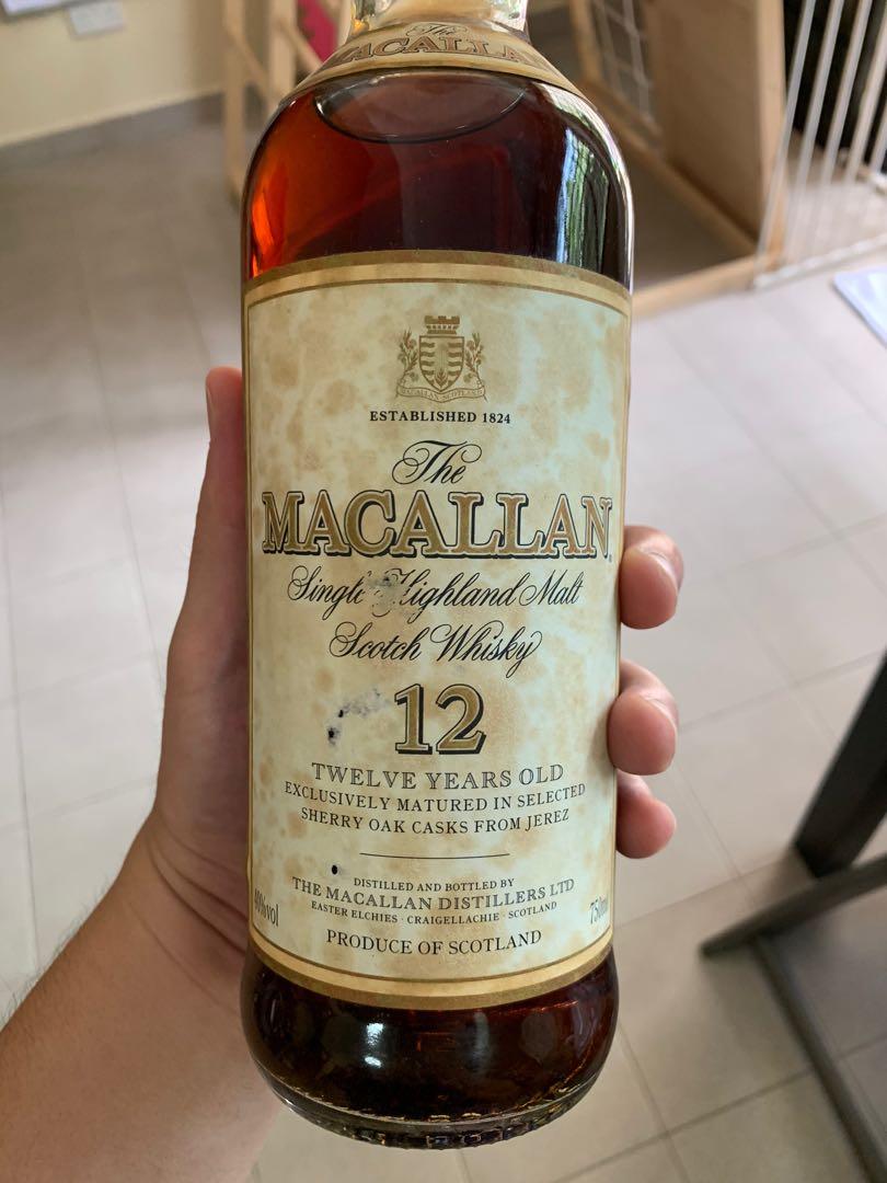 Macallan 12 Year Old Sherry Oak From Jerez (750ml) Old Label (MC ...