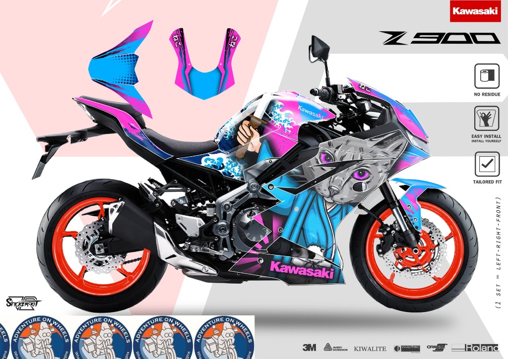 Moto Datuk Singapore Singapore Kawasaki Z900 2017 2018 2019 Decal ...