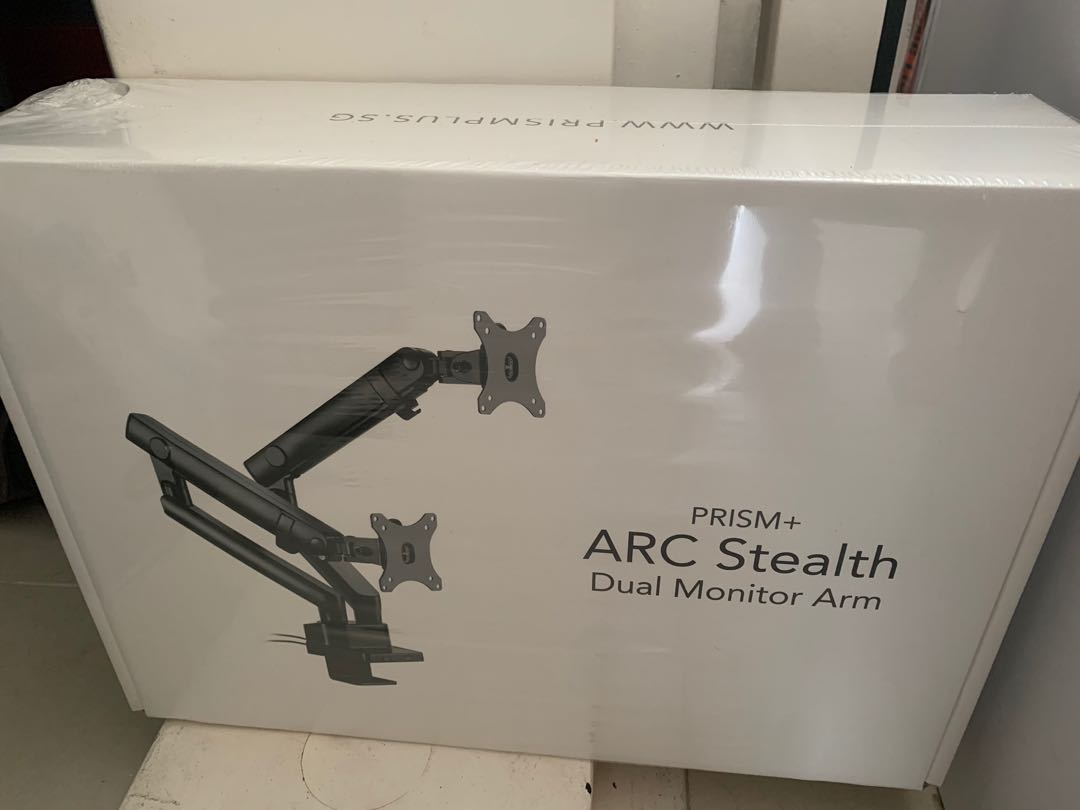 Prism+ Arc Stealth Dual Monitor Arm, Computers & Tech, Parts ...