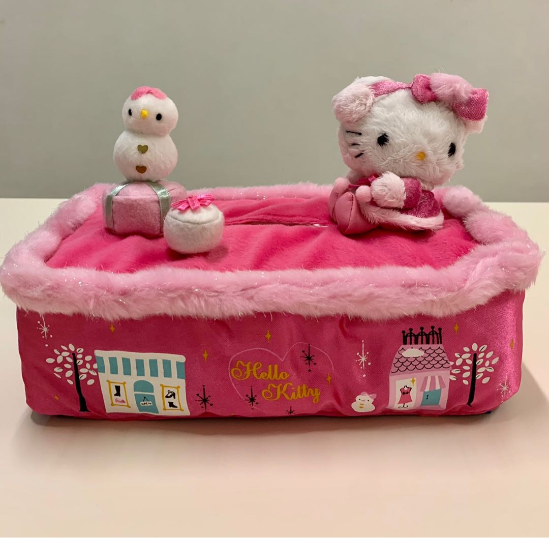 Sanrio Original Hello Kitty Tissue Box Cover, Furniture & Home Living ...