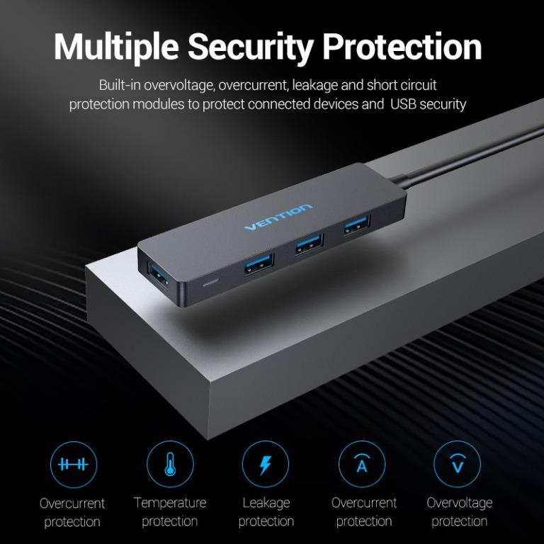 Vention USB HUB Multiple USB Splitter 4 Ports High Speed USB 3.0 HUB ...