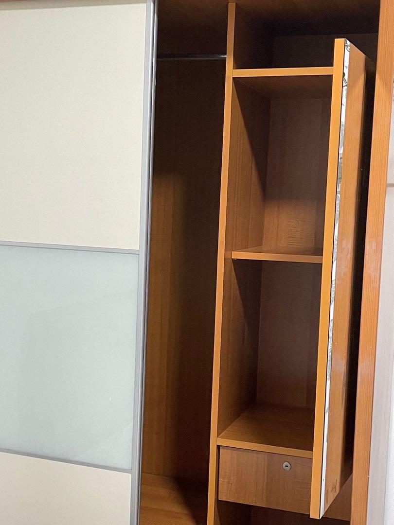 2-door slide wardrobe with hidden mirror (3.5ft), Babies & Kids, Baby ...