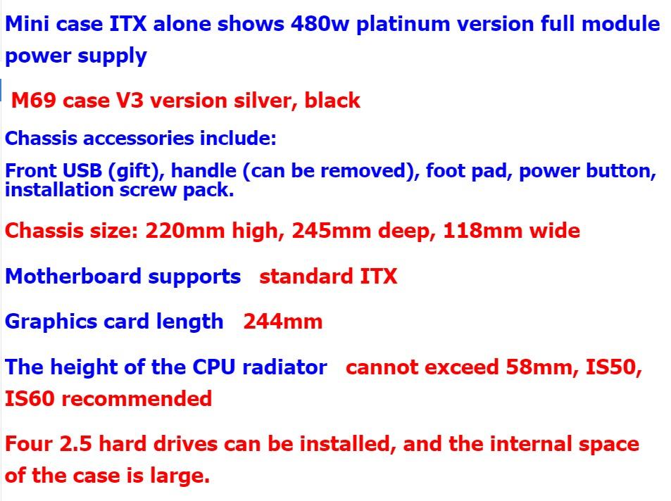 5L SFF Case Full Size GPU YTC M69v3 + 480W SGPC K39 Velka 5, Computers ...