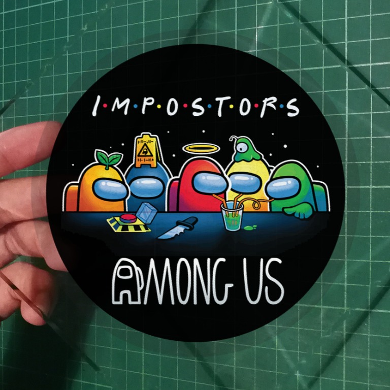 AMONG US - IMPOSTORS . Removable Static Cling Car Decals + Waterproof ...
