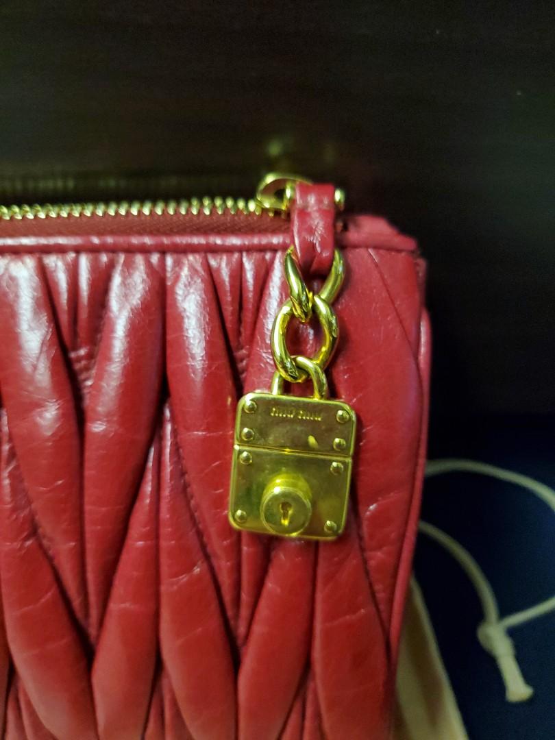 Authentic Mui Mui Clutch bag, Luxury, Bags & Wallets on Carousell