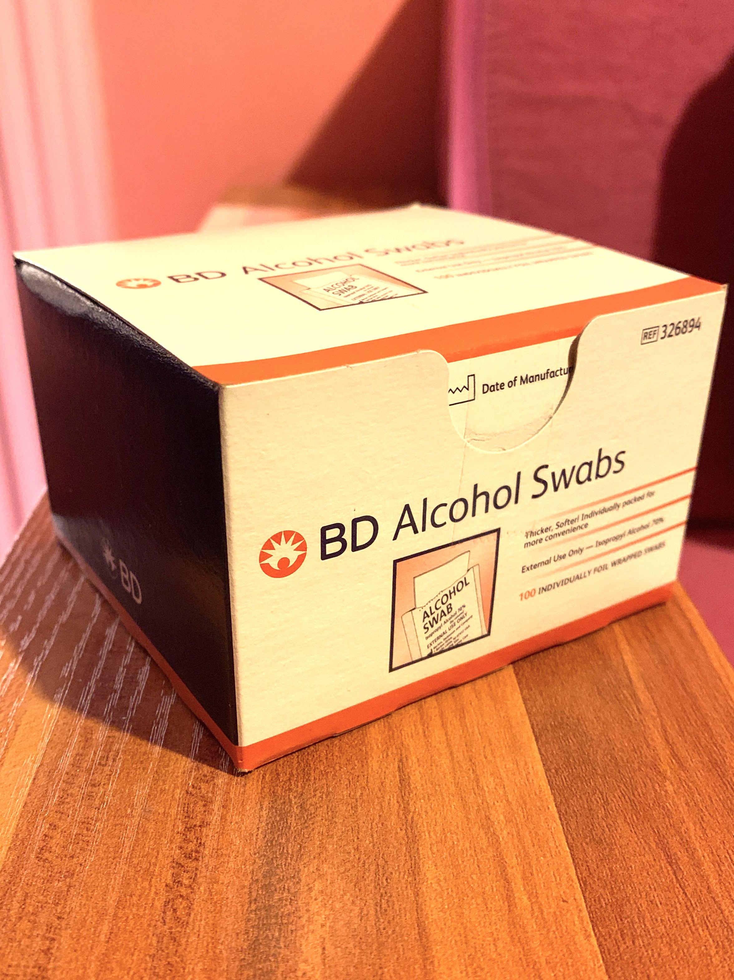BD Alcohol Swab, Health & Nutrition, Medical Supplies & Tools on Carousell