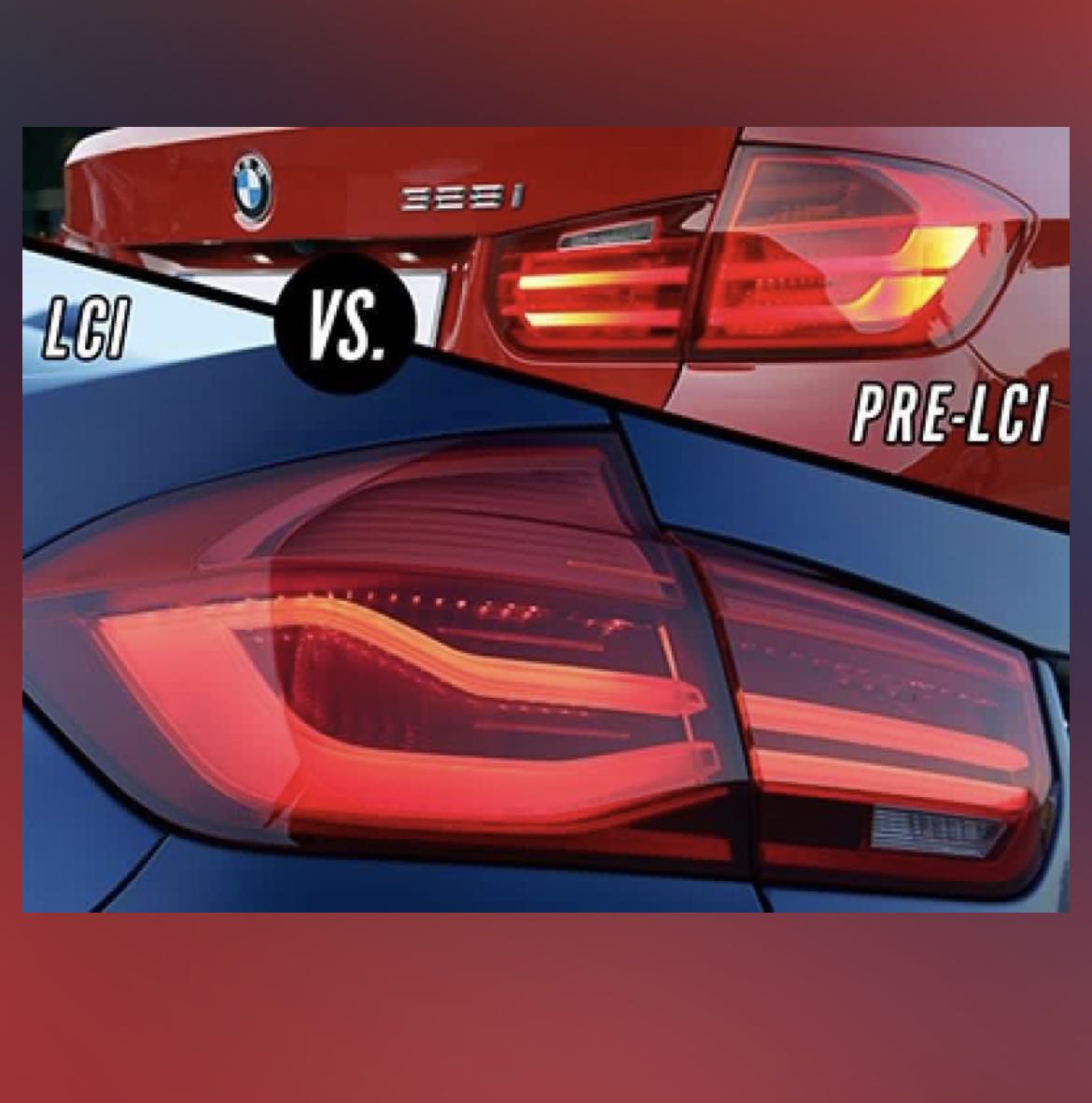 BMW M3 3 Series F30 F80 F32 F33 F82 LCI Facelift Prefacelift Taillamp ...