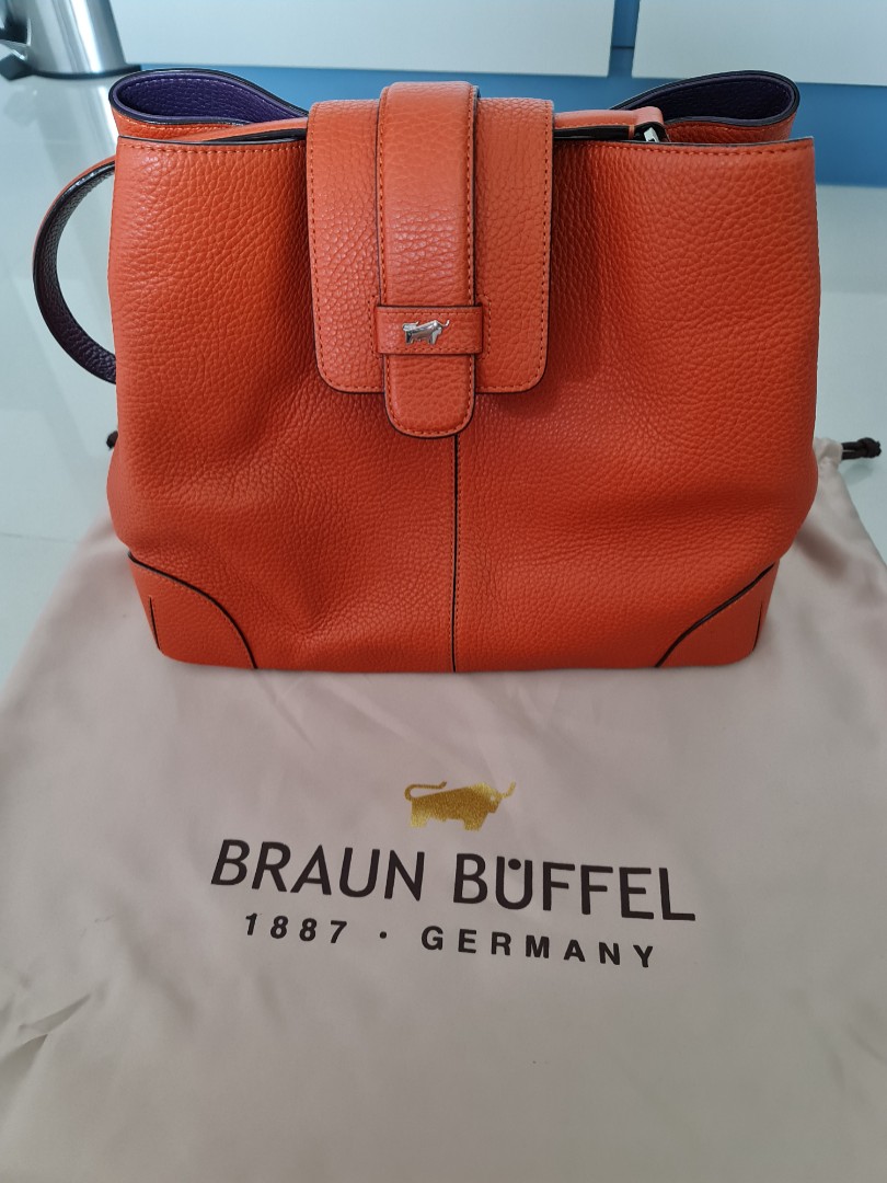 Braun buffel leather bag + long wallet, Women's Fashion, Bags & Wallets ...