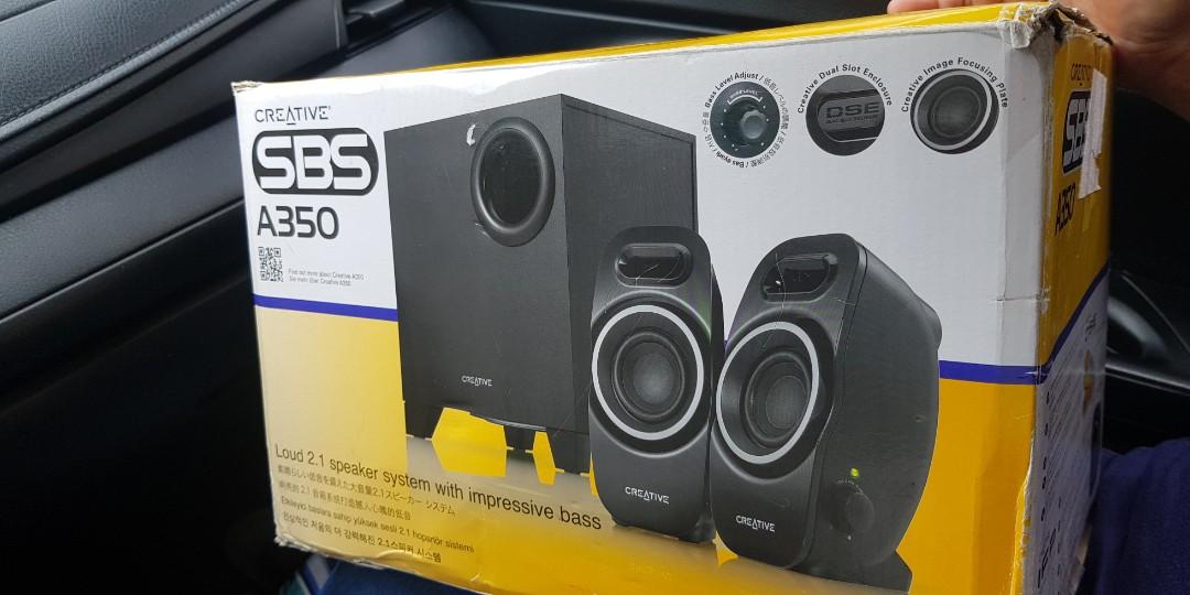 Creative SBS A350 2.1 speaker with subwoofer, Audio, Soundbars ...