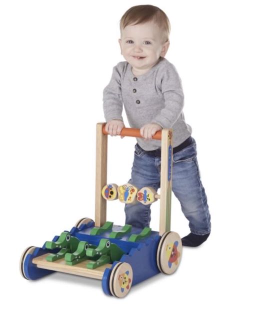 Deluxe Chomp and Clack Alligator Wooden Push Toy and Activity Walker ...